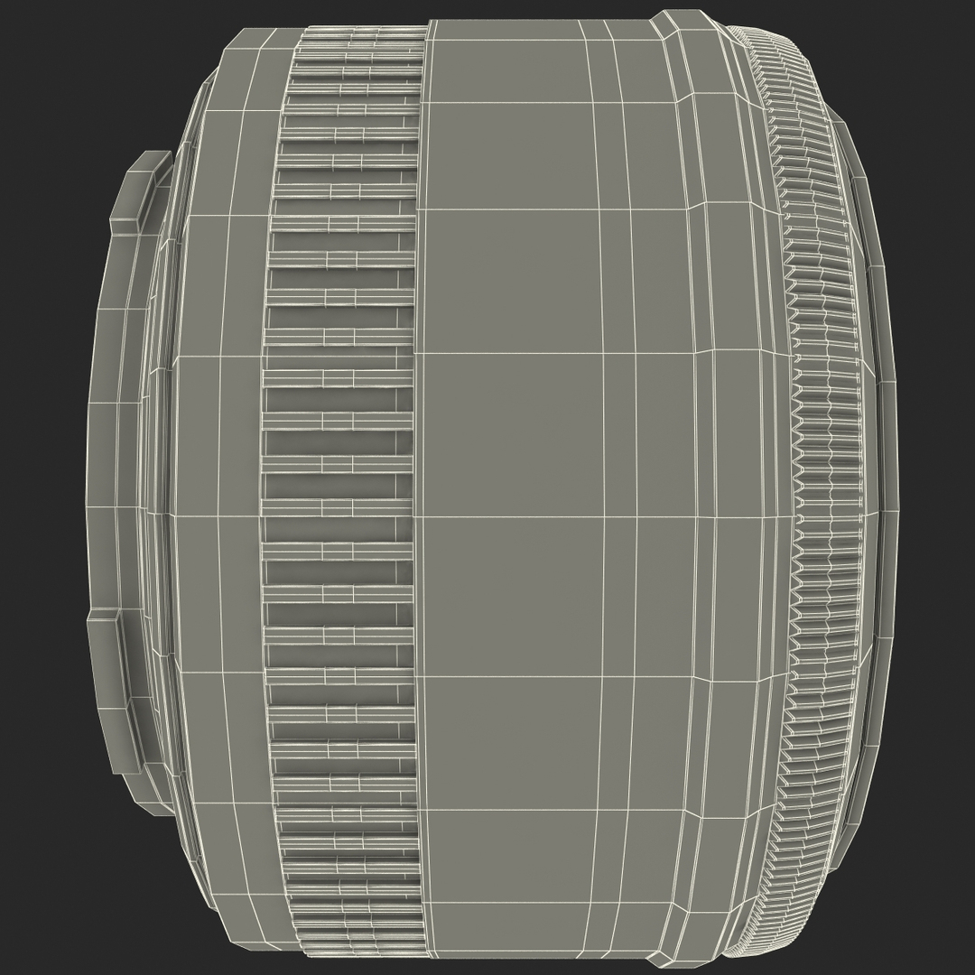 camera lens canon ef 3d model