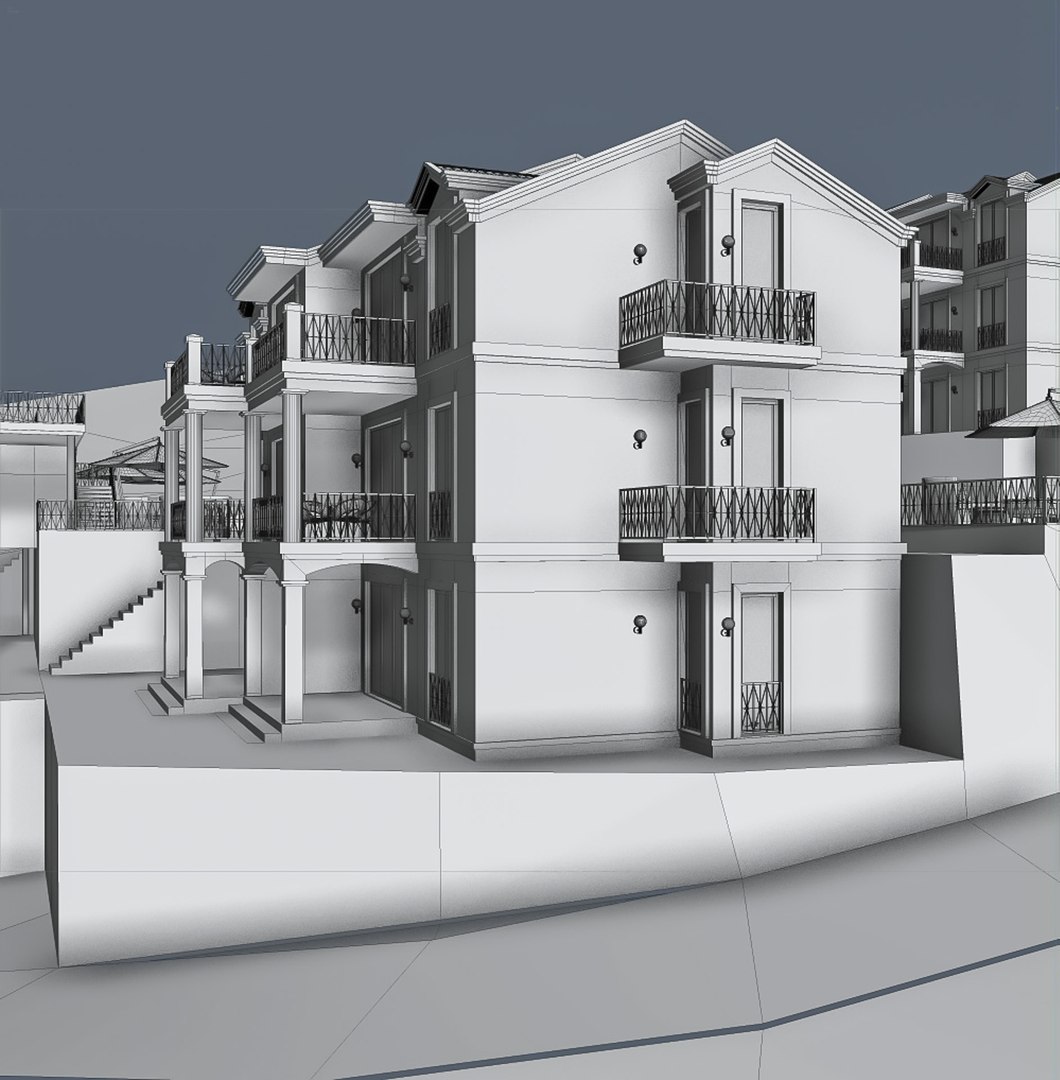 3D Housing Complex - TurboSquid 1751208