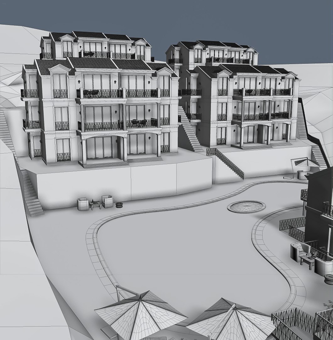 3D Housing Complex - TurboSquid 1751208