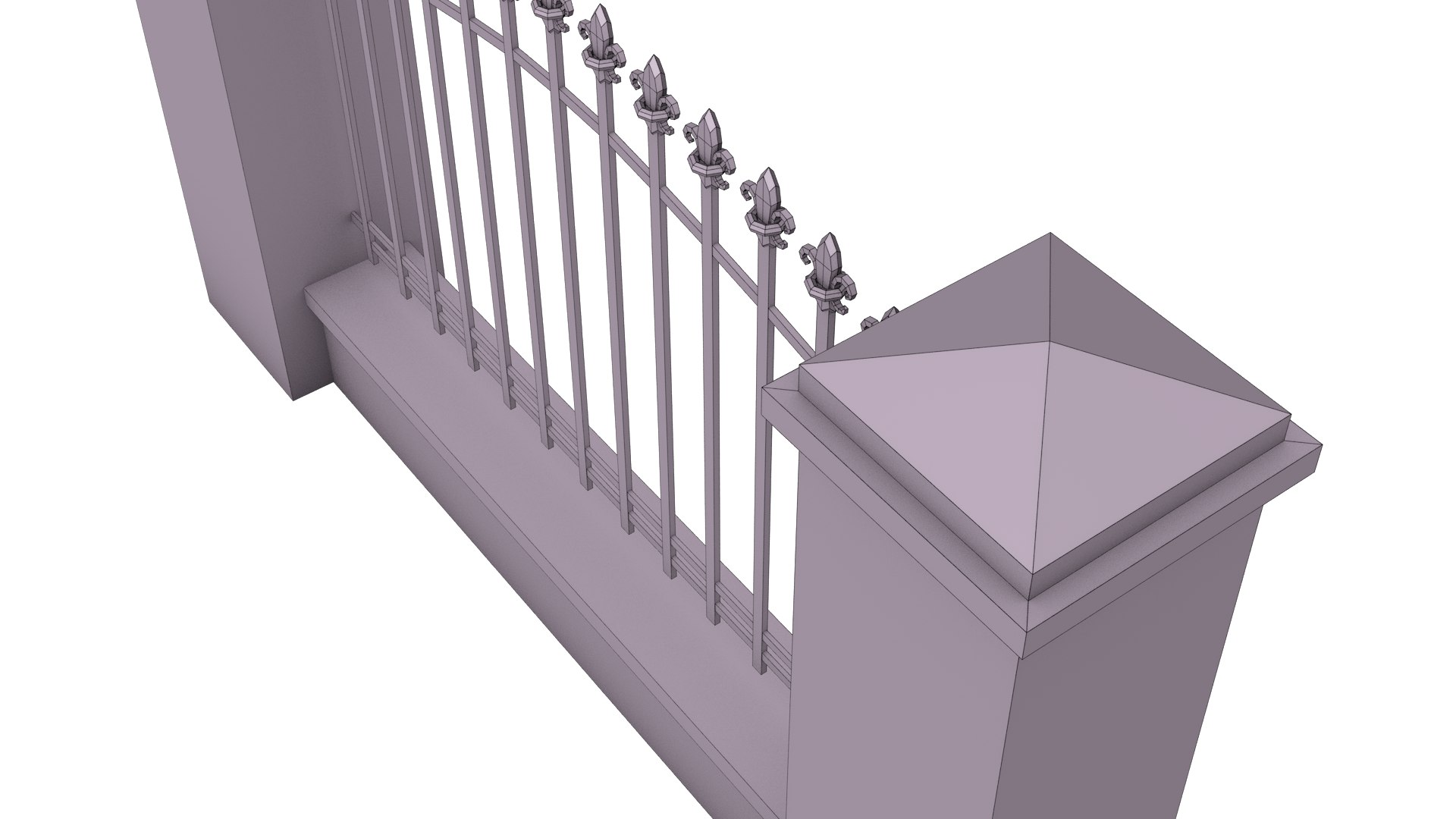 3D Cartoon Brick Fence model - TurboSquid 1837984