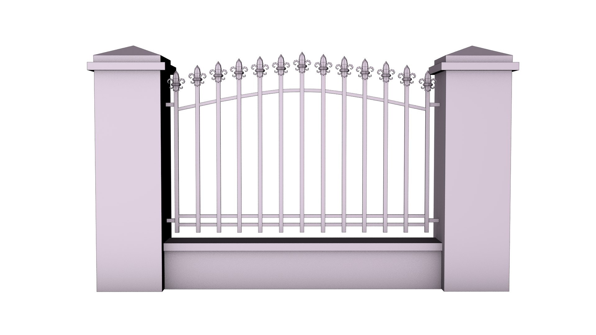 3D Cartoon Brick Fence model - TurboSquid 1837984