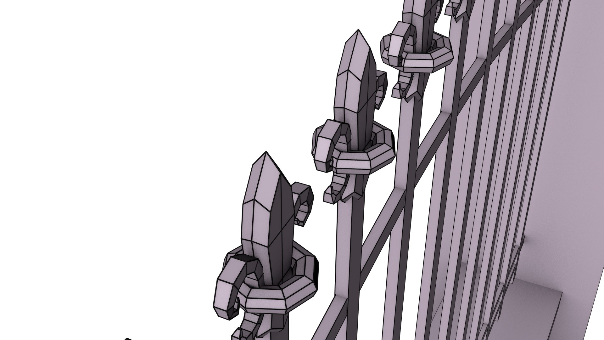 3D Cartoon Brick Fence model - TurboSquid 1837984