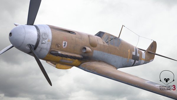 modelo 3d Colección 3D modelo BF-109 alemán materiales de combate PBR ...