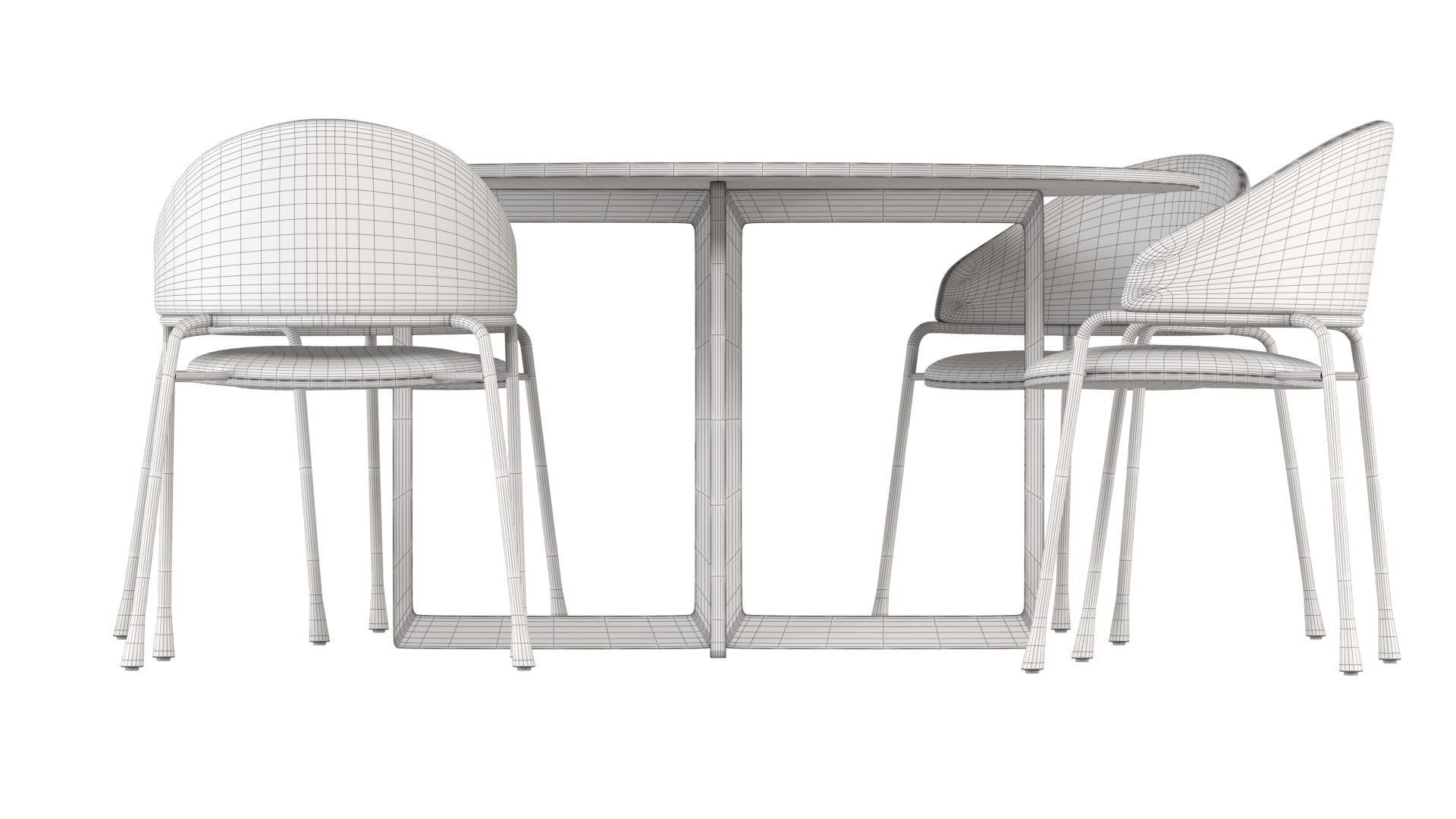 Fast Chair And Opus Table By Potocco 3D Model - TurboSquid 1863715