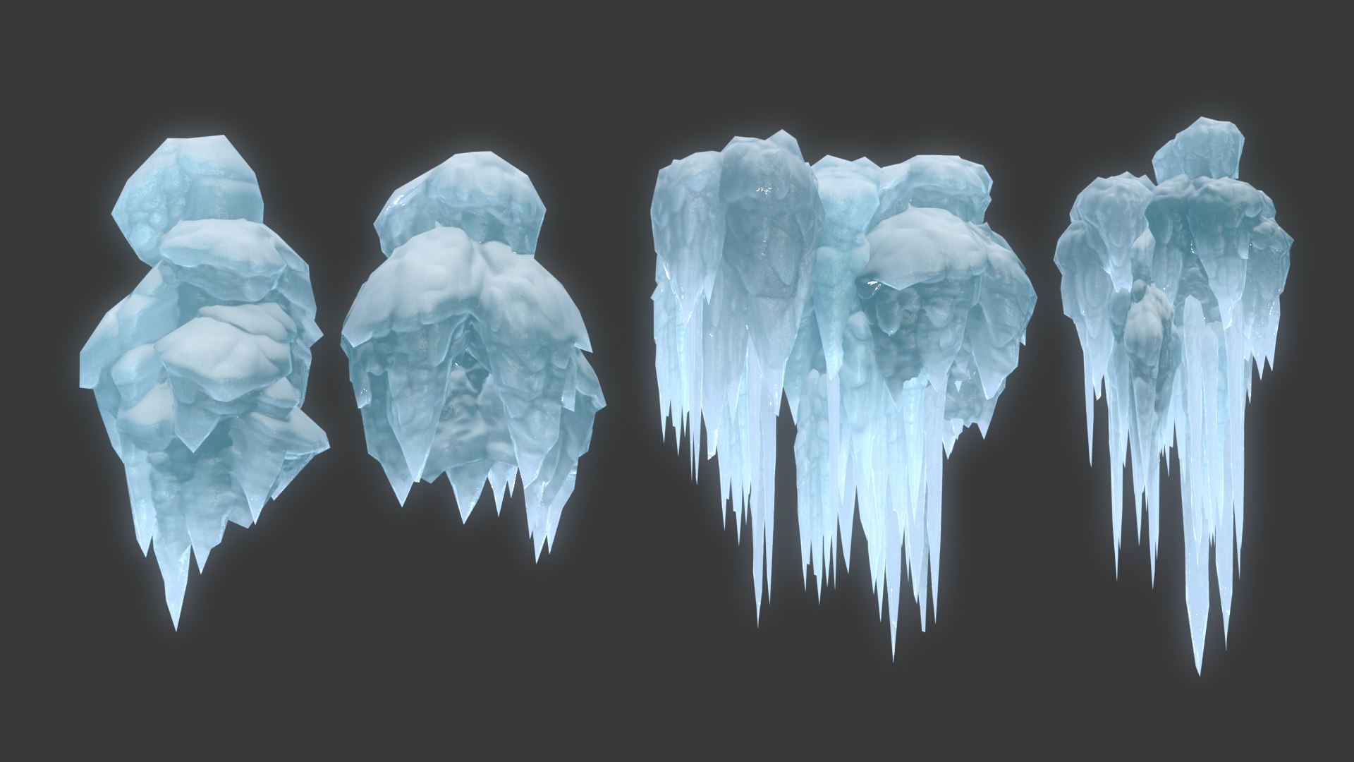 42 Low Poly Ice Cave Modulars - 240103 3D - TurboSquid 2172383