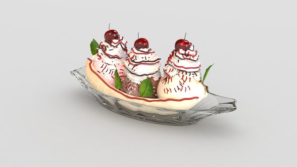 Banana split model - TurboSquid 1573715
