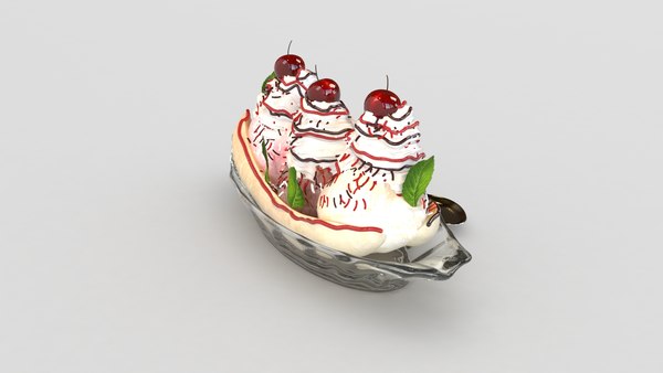 Banana split model - TurboSquid 1573715