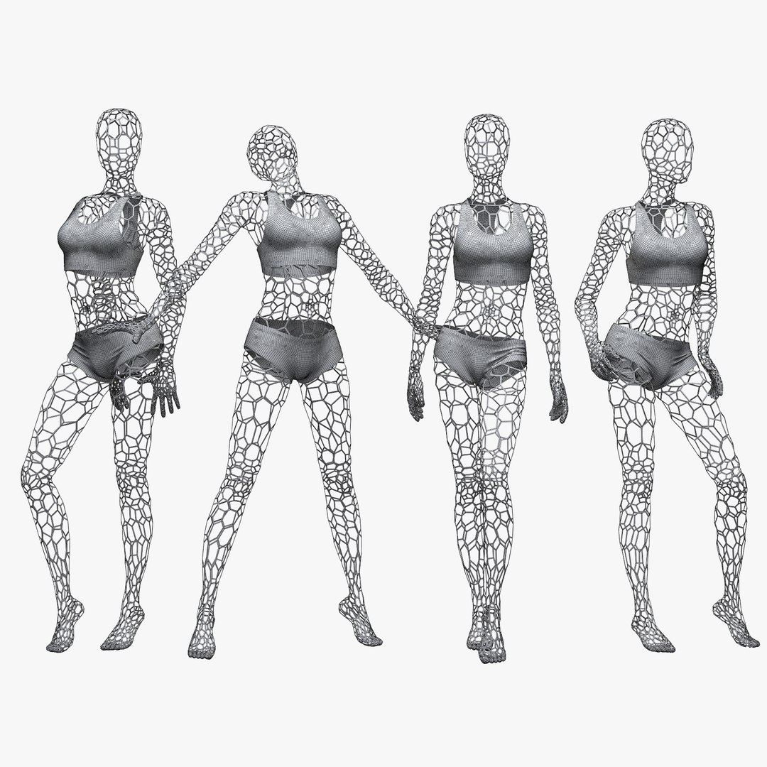 3D Set Female Wire Mannequin - TurboSquid 1171783