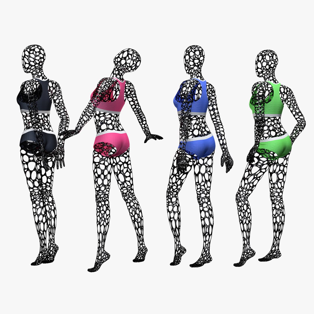 3D Set Female Wire Mannequin - TurboSquid 1171783
