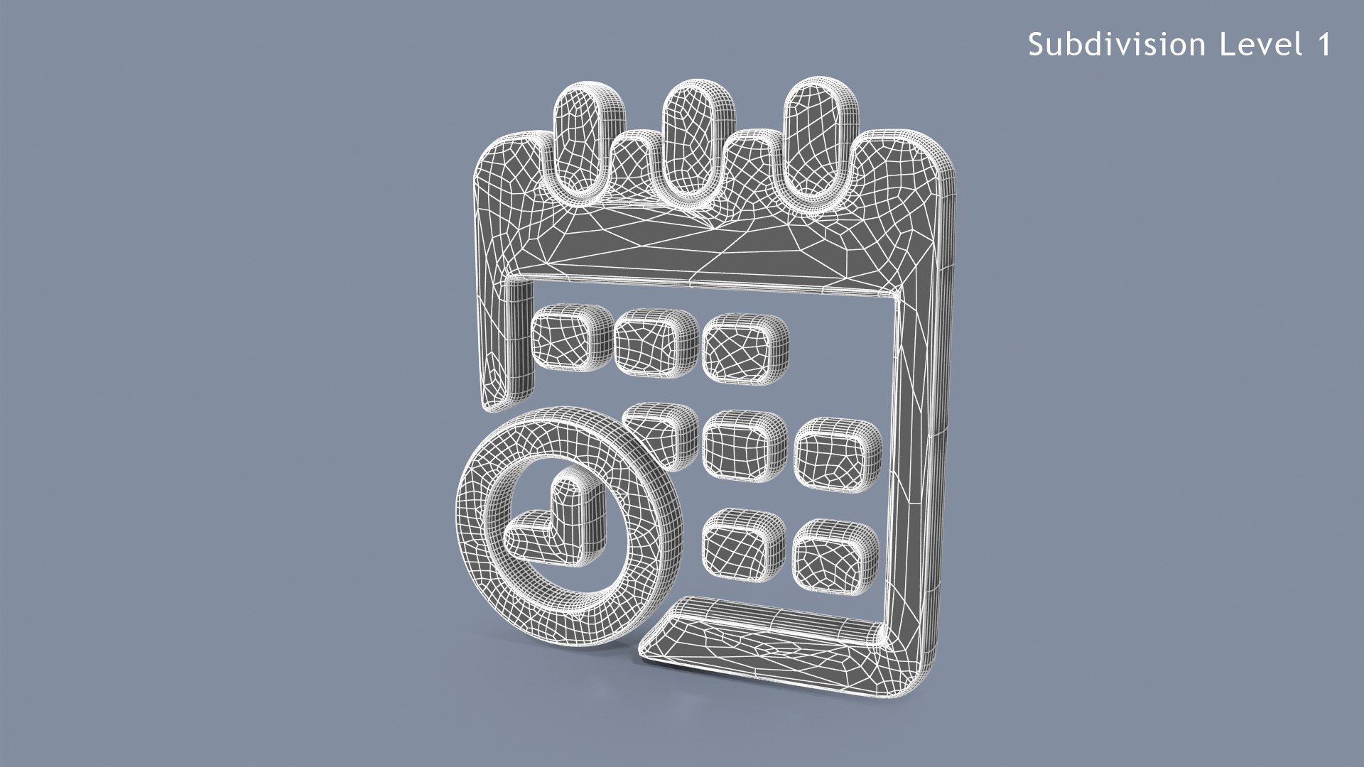 3D Model Calendar With Clock Symbol Gold - TurboSquid 2063540