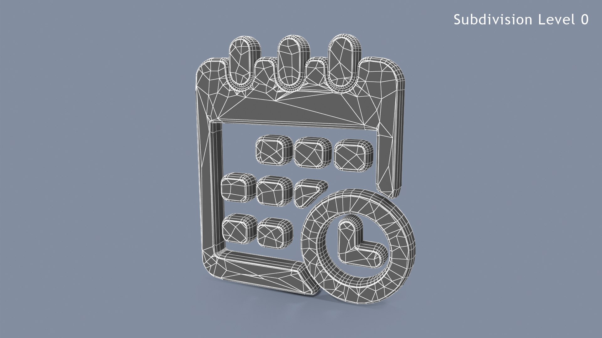 3D Model Calendar With Clock Symbol Gold - TurboSquid 2063540