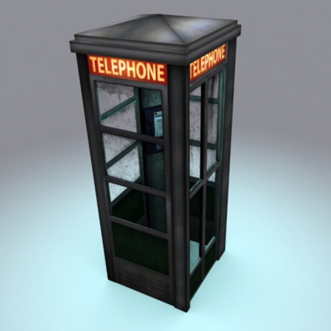 Medium Phone Booth 3d Max