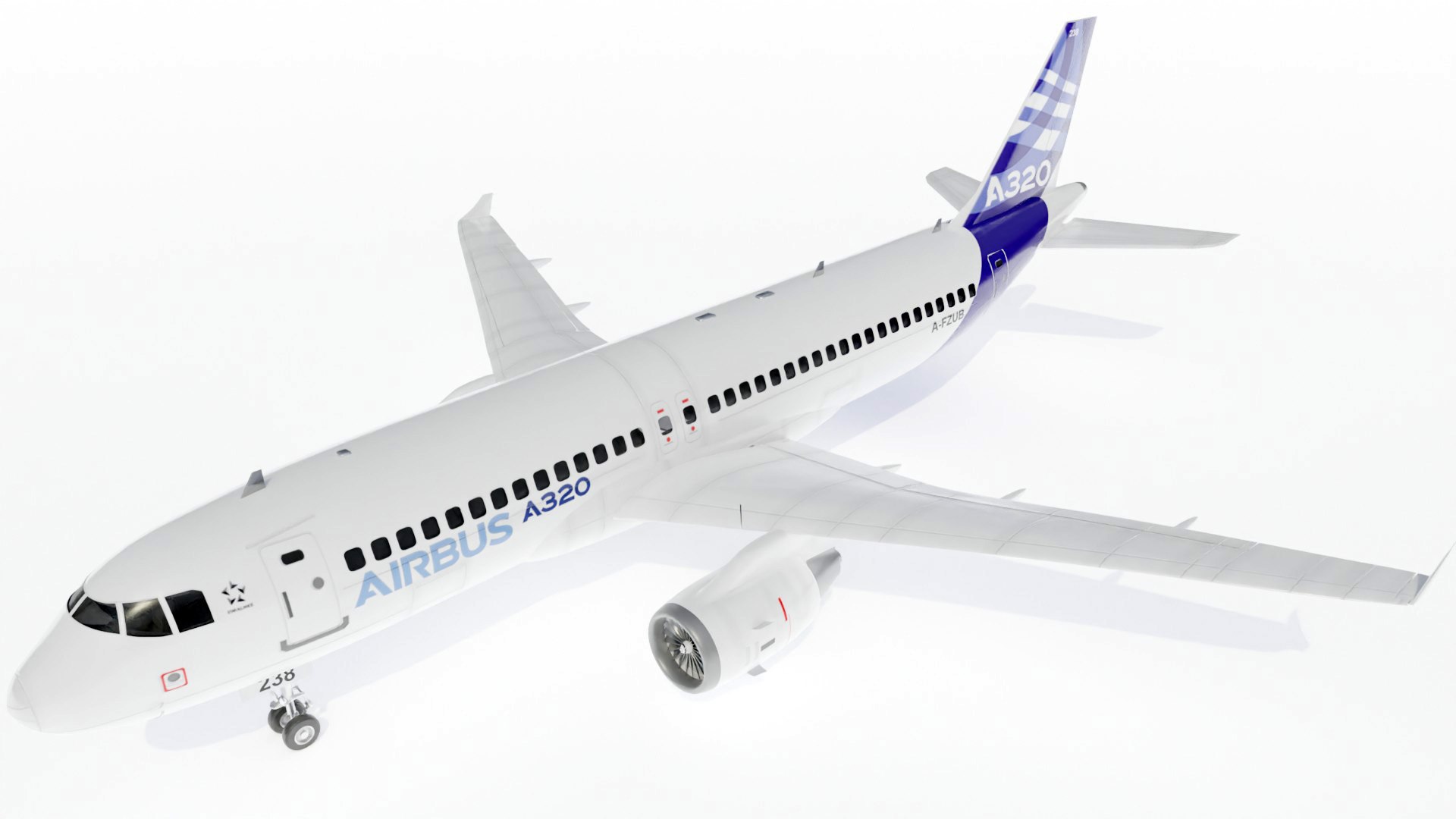 Airbus A320 Airliner House Colors Model - TurboSquid 2092152
