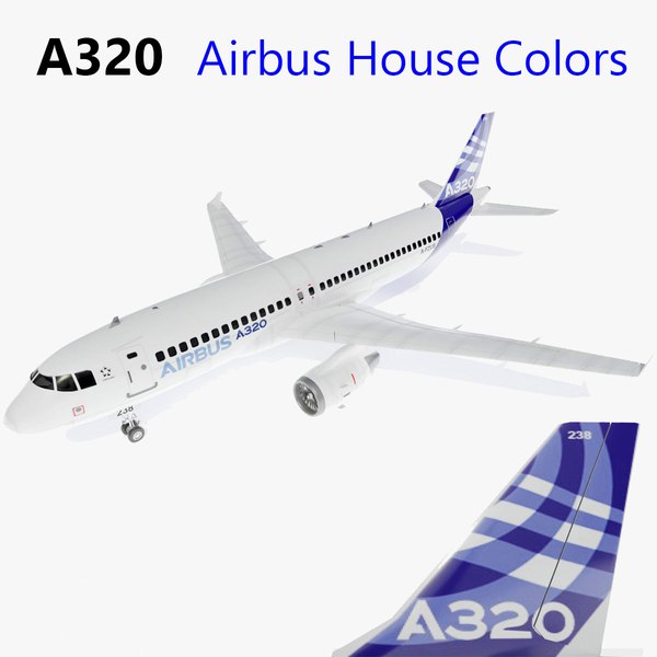 modelo 3d Colores de la casa del avión Airbus A320 - TurboSquid 2092152