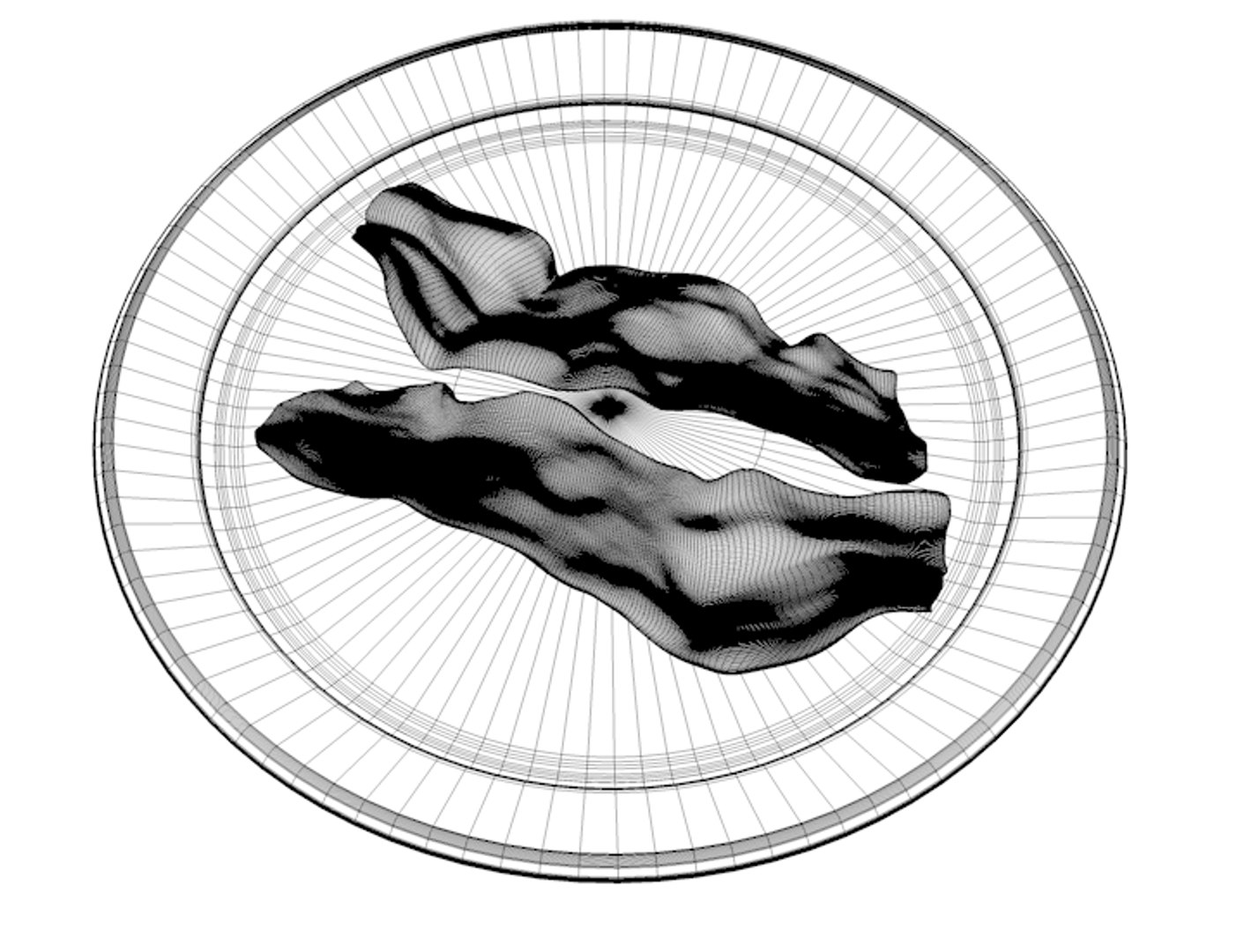 3d Model Bacon Food Breakfast