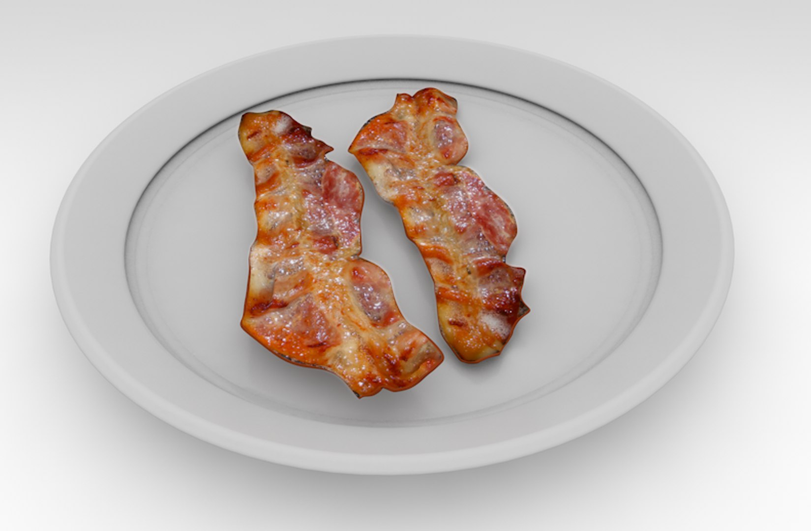 3d Model Bacon Food Breakfast