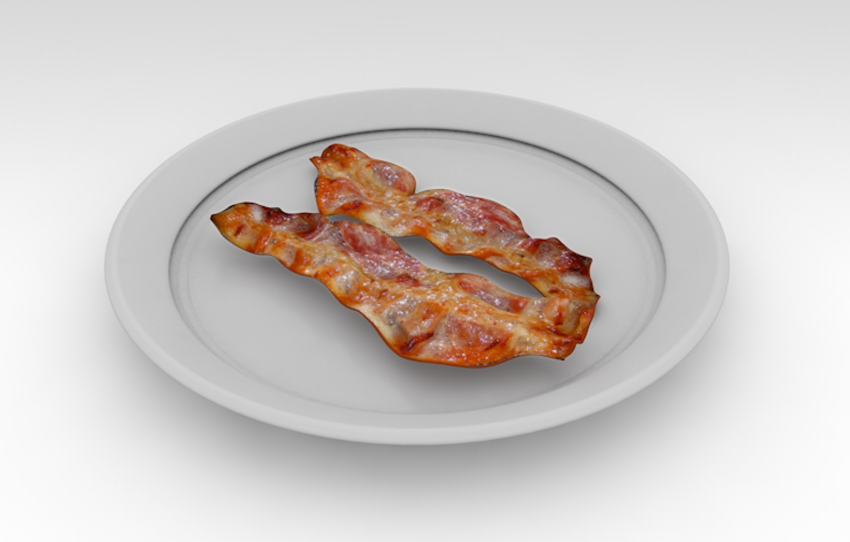 3d Model Bacon Food Breakfast
