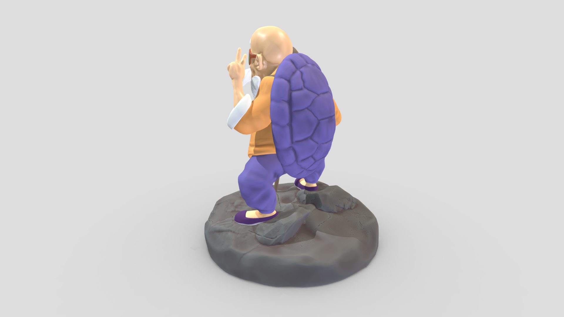 Master Roshi Low Poly PBR Realistic 3D - TurboSquid 1973772
