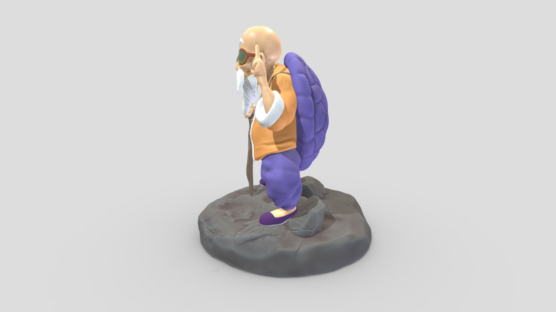 Master Roshi Low Poly PBR Realistic 3D - TurboSquid 1973772