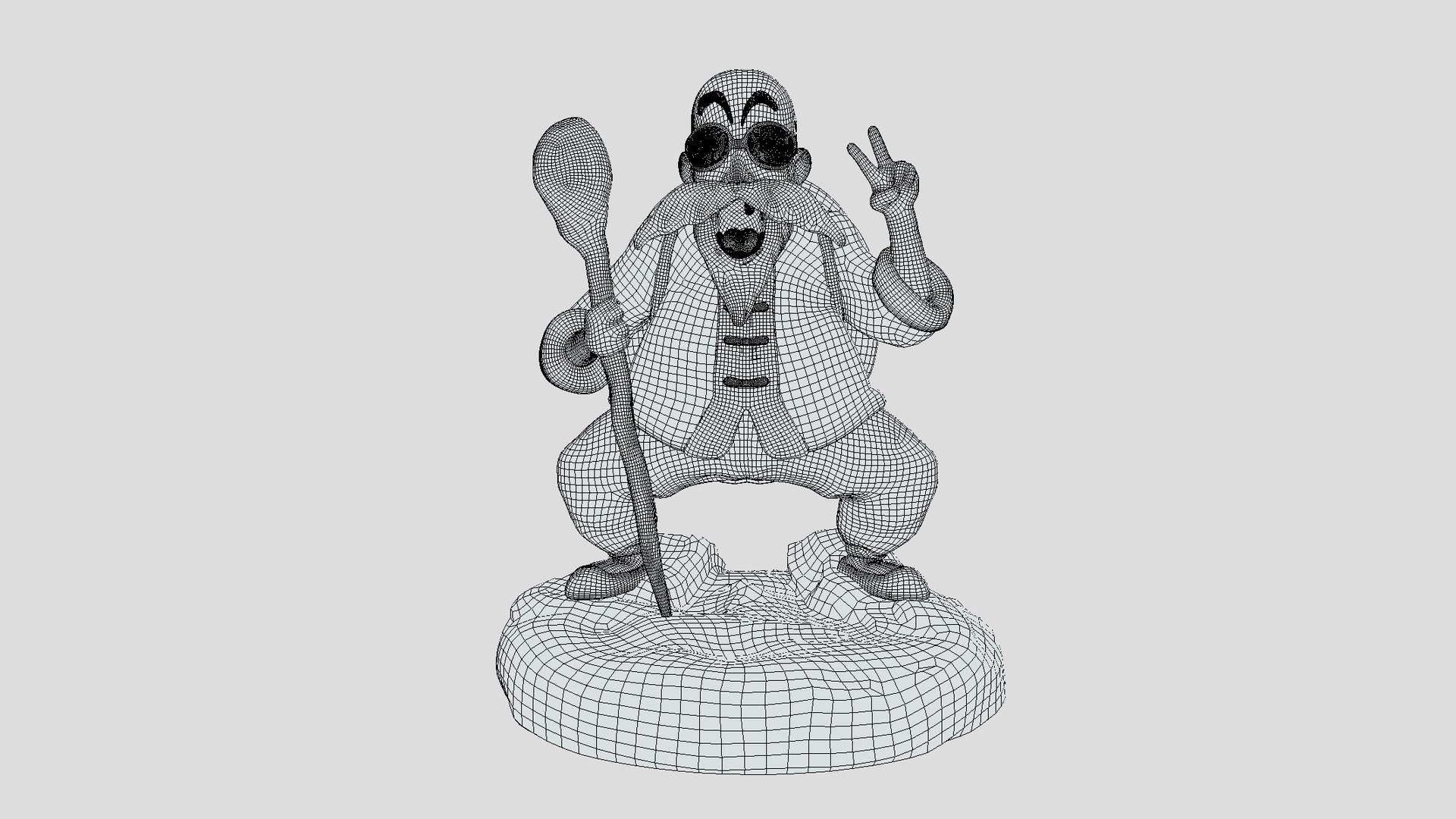 Master Roshi Low Poly PBR Realistic 3D - TurboSquid 1973772