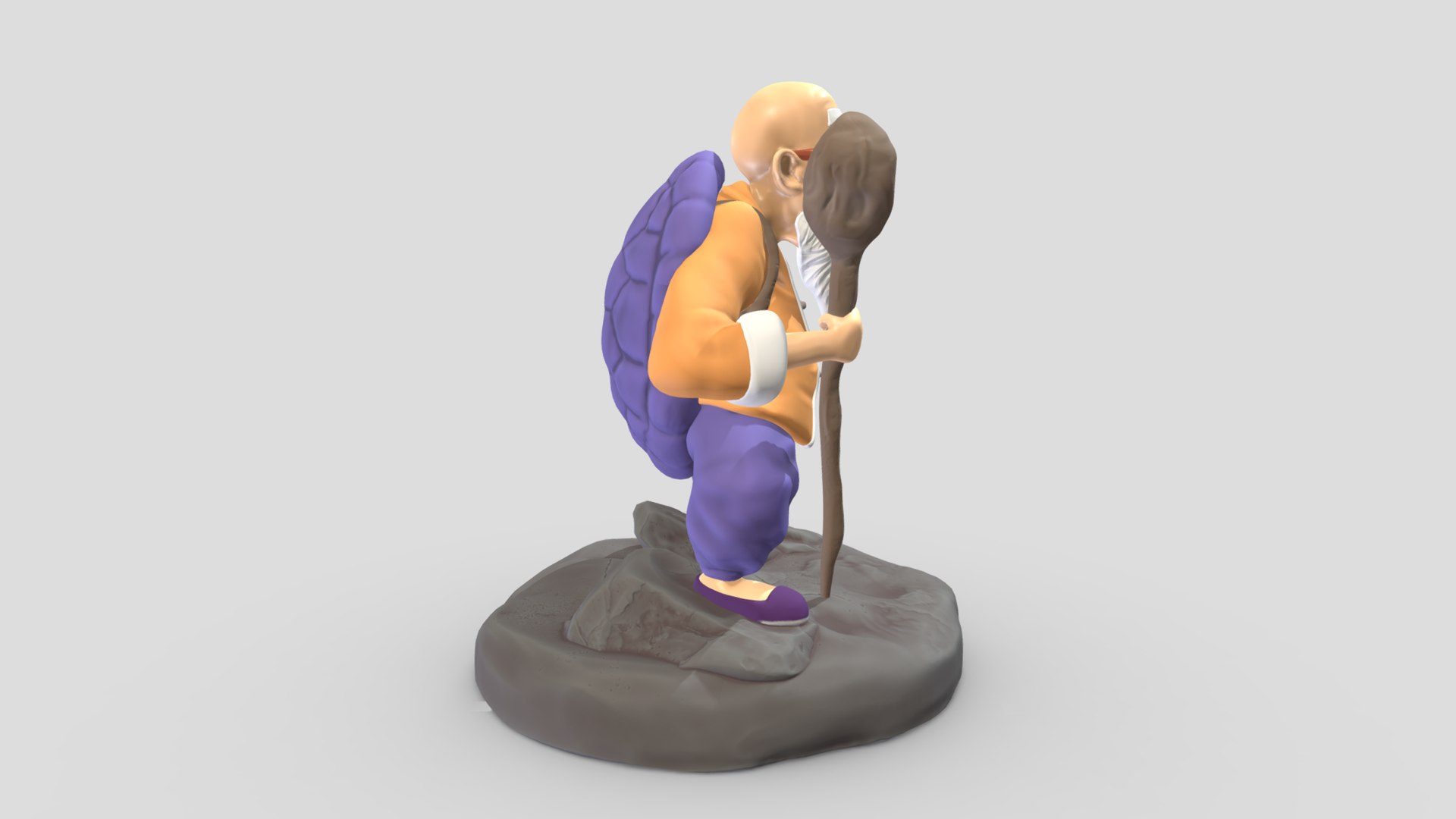 Master Roshi Low Poly PBR Realistic 3D - TurboSquid 1973772