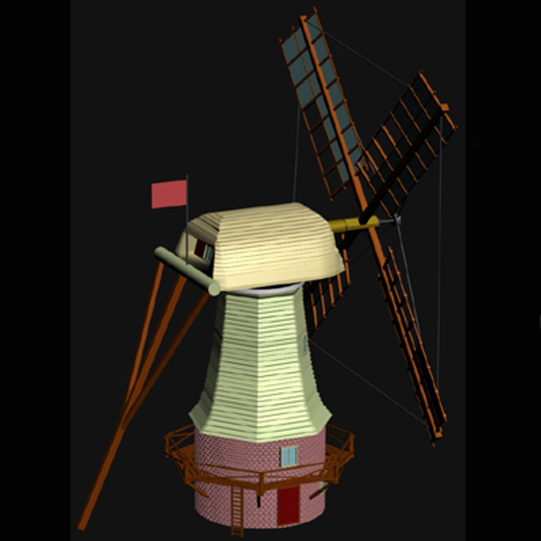 3d Model Holland Windmill