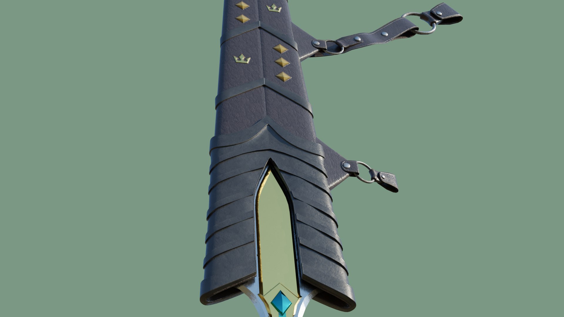 3D Model Fantasy Sword GameReady PBR Unity UE Arnold V-Ray Textures ...