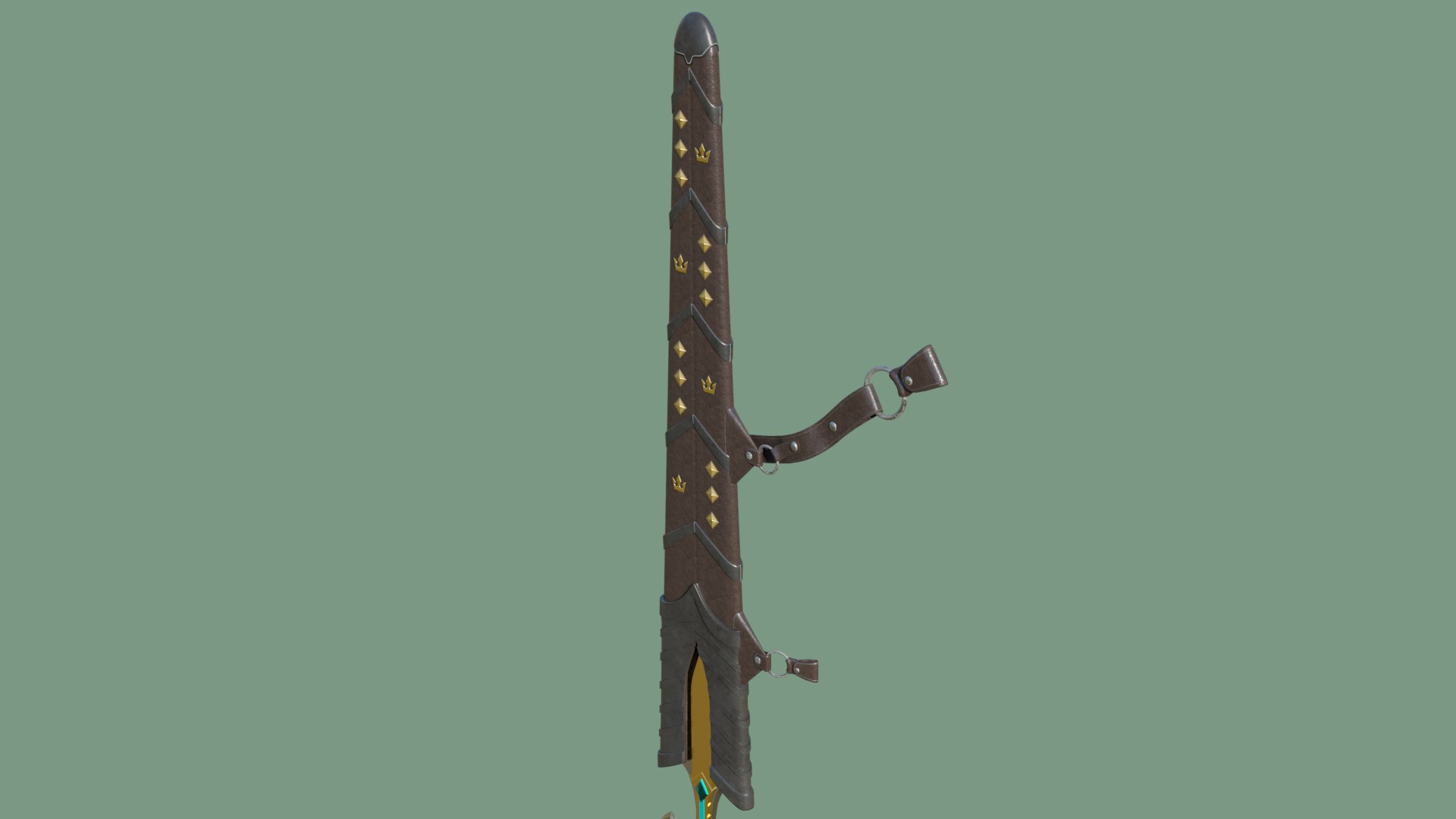 3D Model Fantasy Sword GameReady PBR Unity UE Arnold V-Ray Textures ...