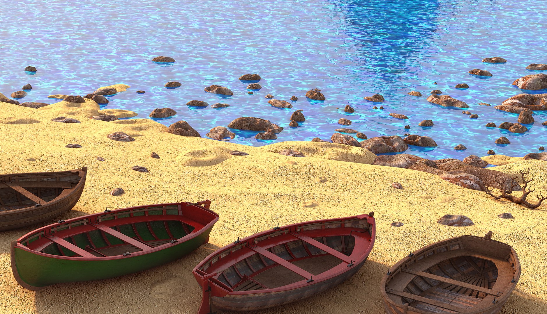 Beach 3D Model - TurboSquid 1396104