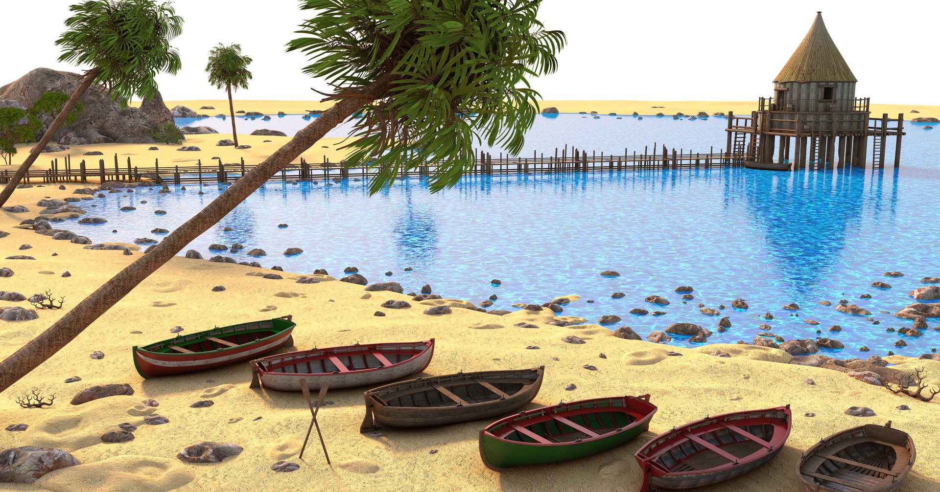 Beach 3D Model - TurboSquid 1396104
