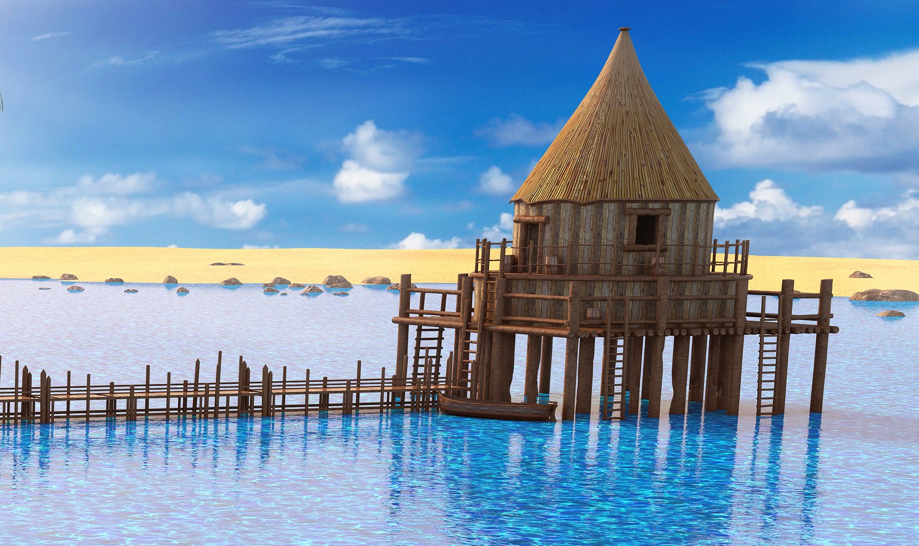 Beach 3D Model - TurboSquid 1396104