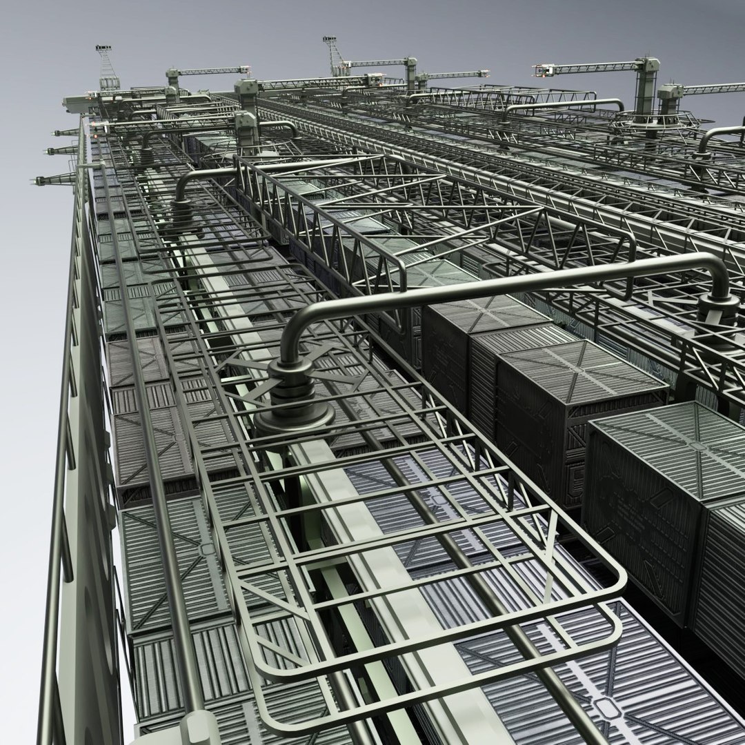 3D Sci-fi Cargo Container Ship - TurboSquid 1251713