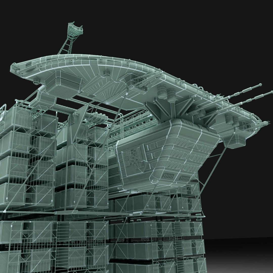 3D Sci-fi Cargo Container Ship - TurboSquid 1251713