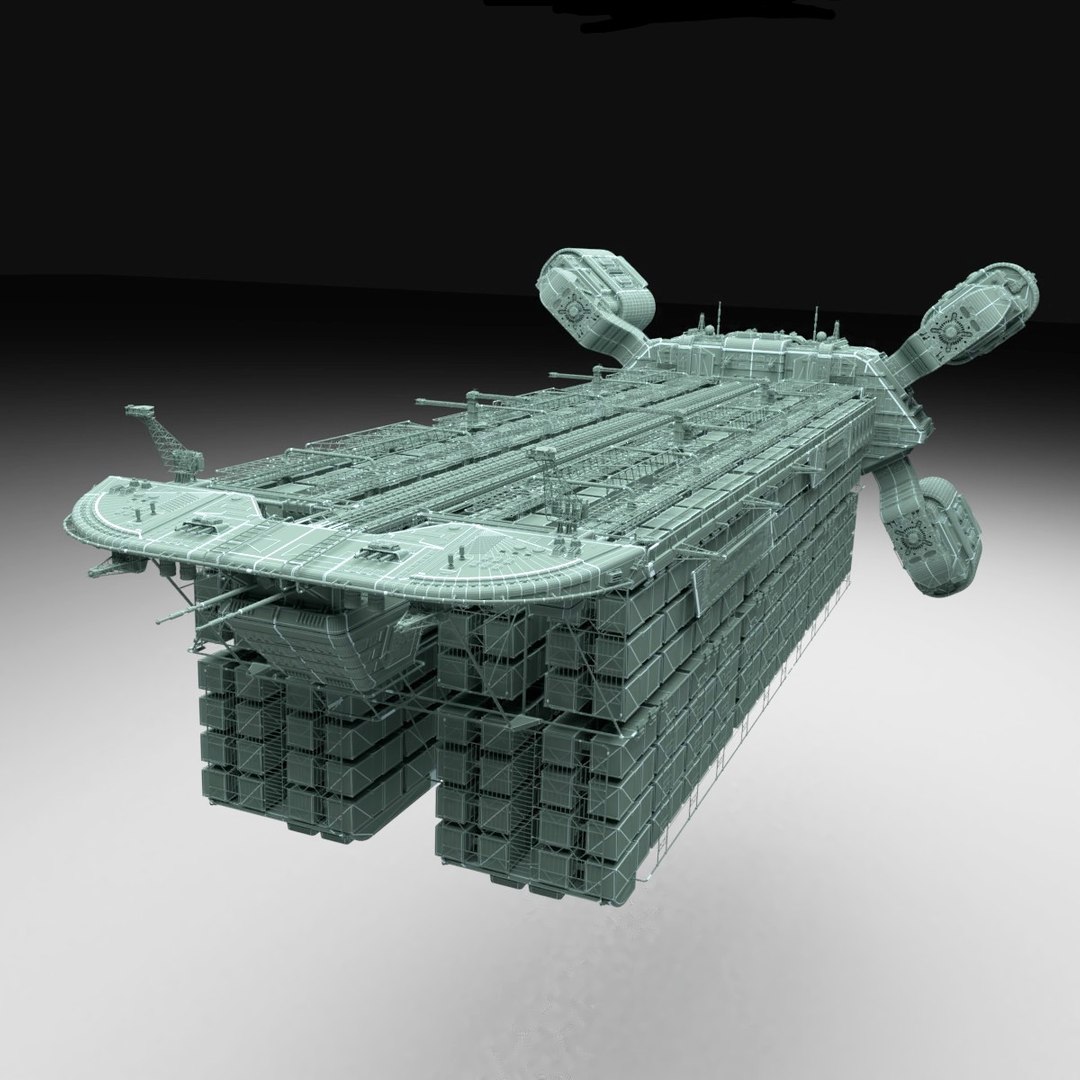 3D Sci-fi Cargo Container Ship - TurboSquid 1251713