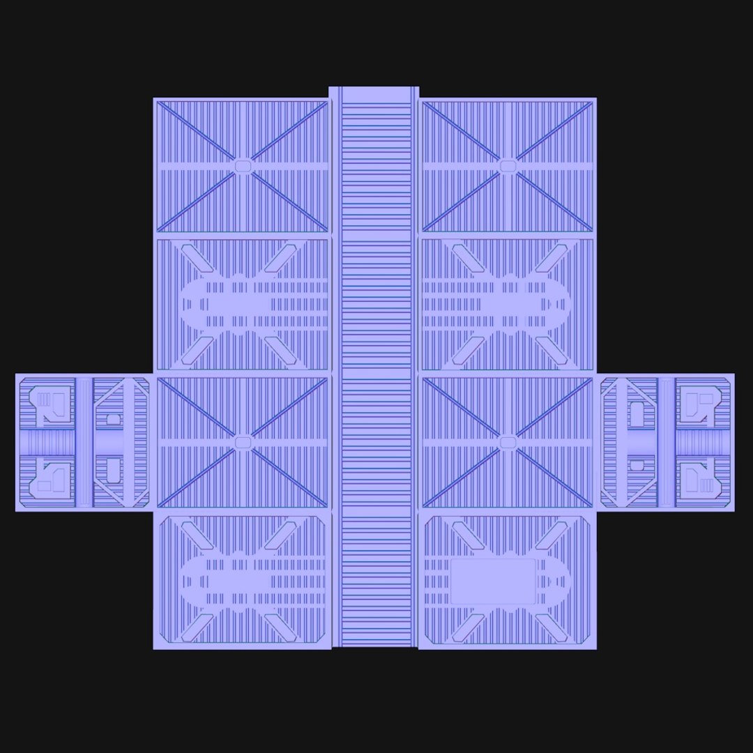 3D sci-fi cargo container ship - TurboSquid 1251713