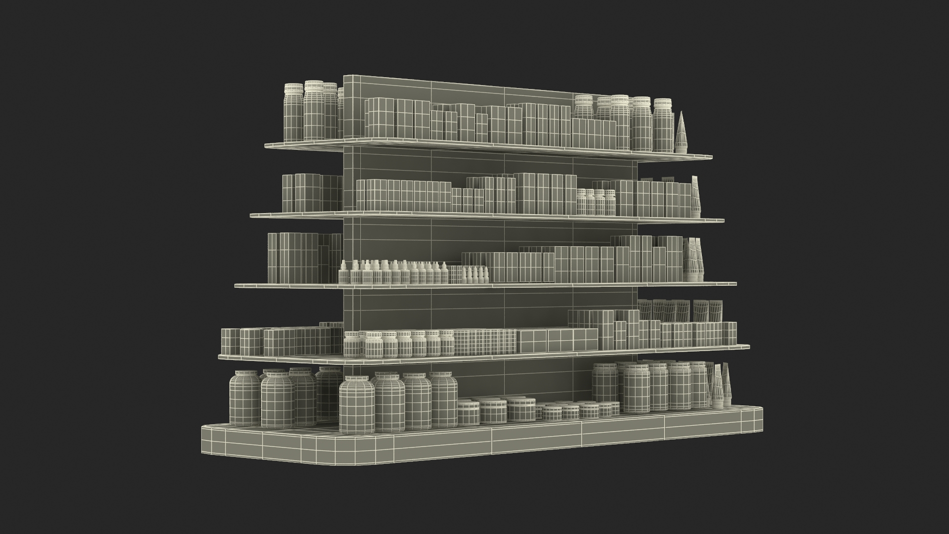 Island Display With Pharmacy Products Model - TurboSquid 2368964