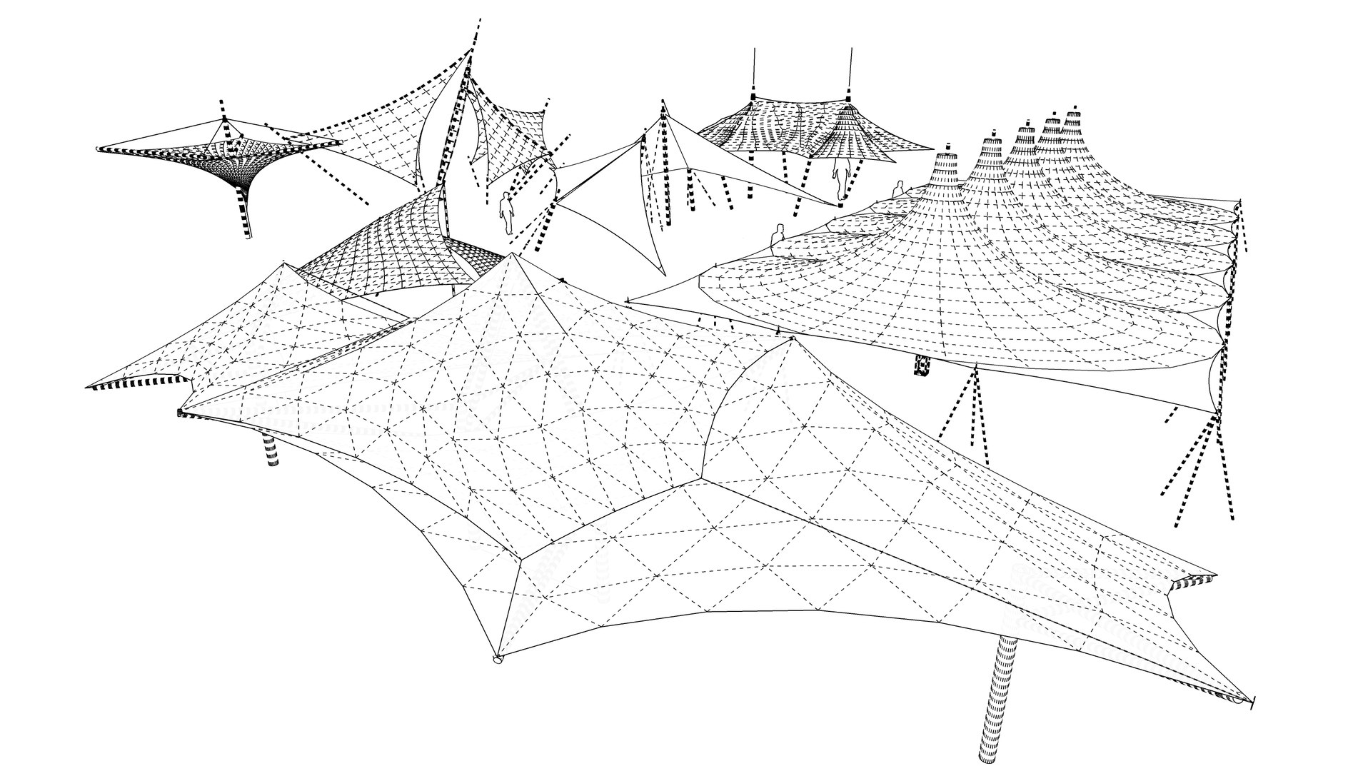 Tensile Structures Collection -A8 Model - TurboSquid 2385524