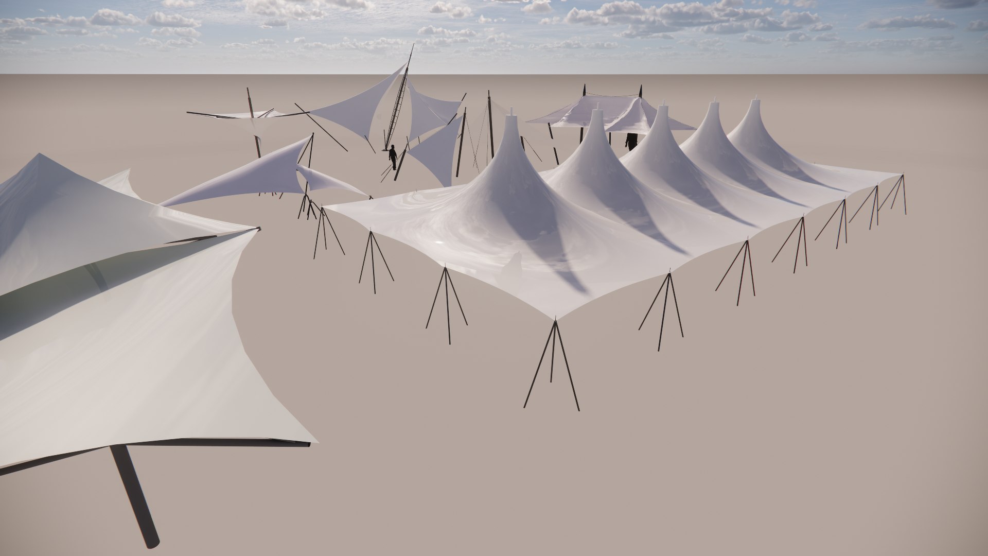 Tensile Structures Collection -A8 Model - TurboSquid 2385524