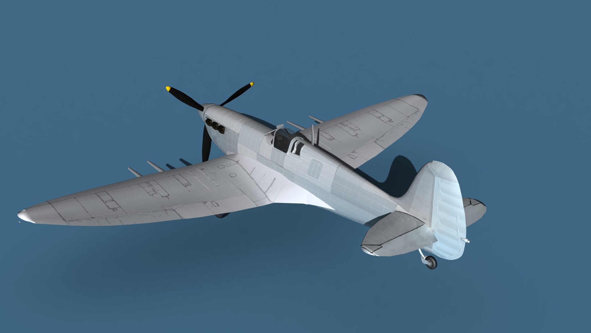 3D Supermarine Spitfire MkVI V00 Model - TurboSquid 1925144