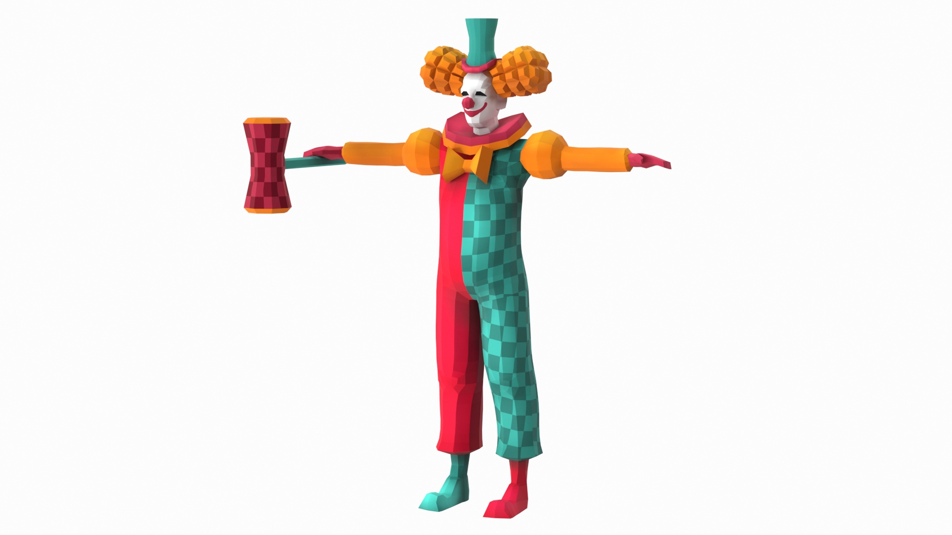 3D Model Clown Low Poly Rigged For Maya - TurboSquid 2187727