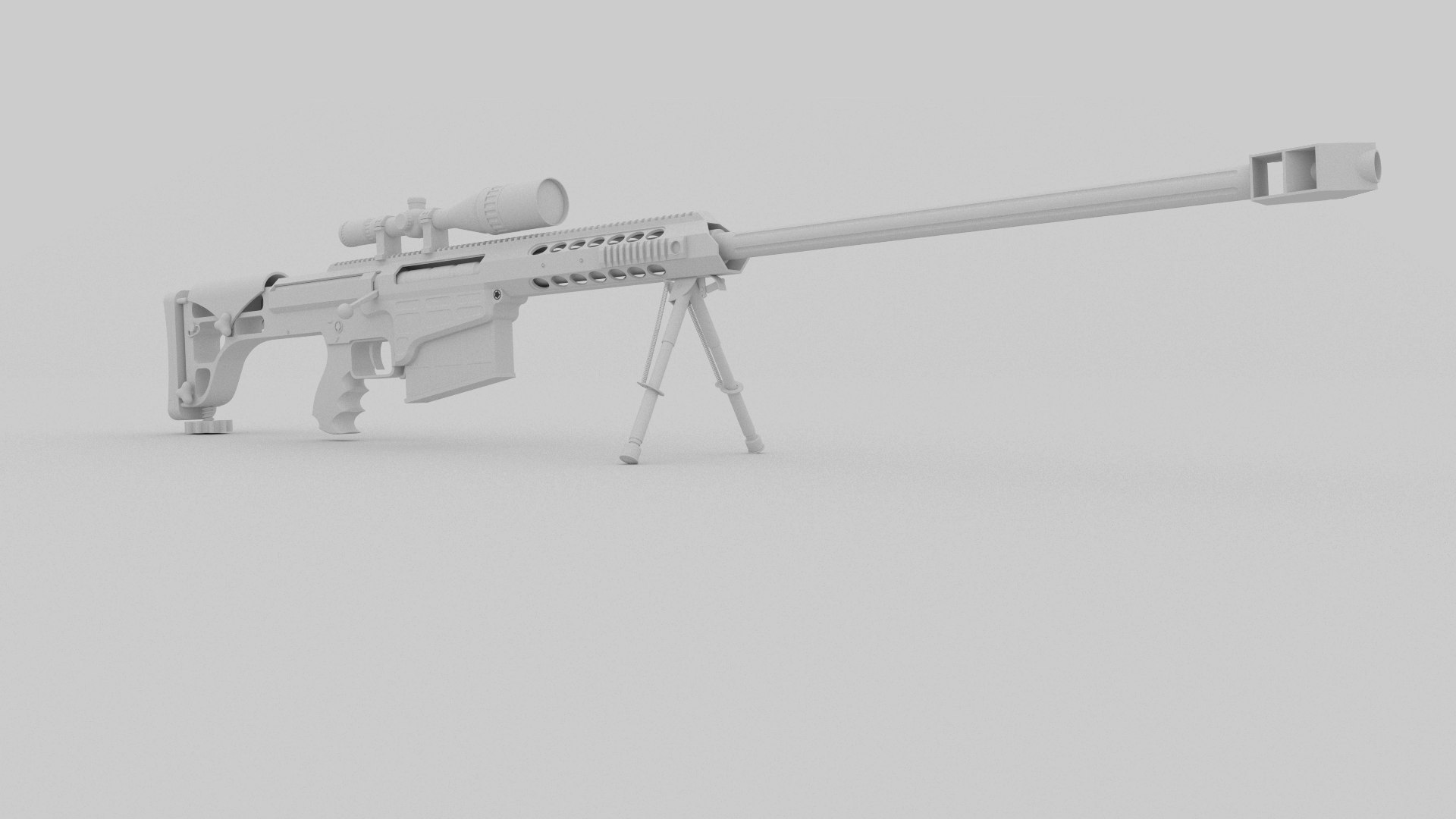 3D Barret M98b Model - TurboSquid 1259277