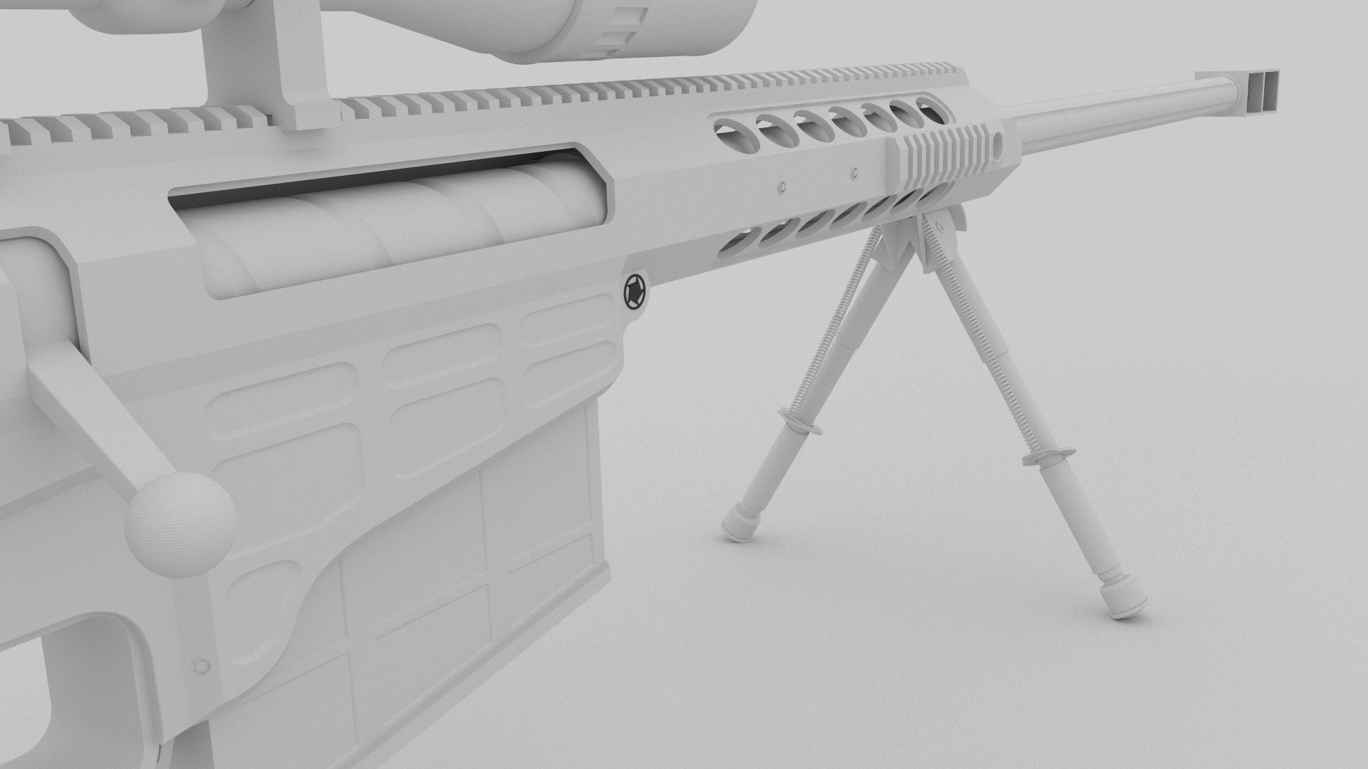 3D Barret M98b Model - TurboSquid 1259277