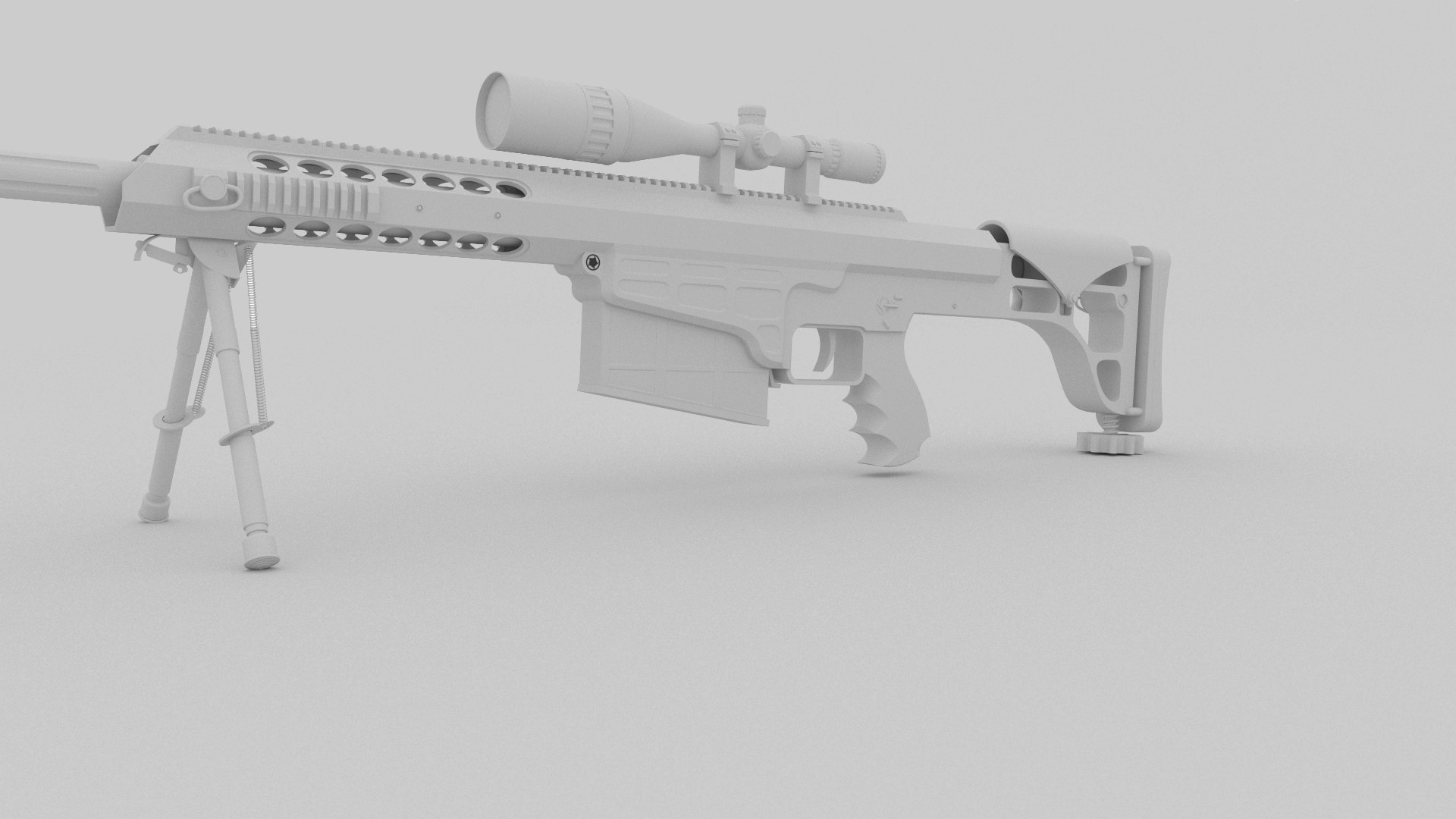 3D Barret M98b Model - TurboSquid 1259277