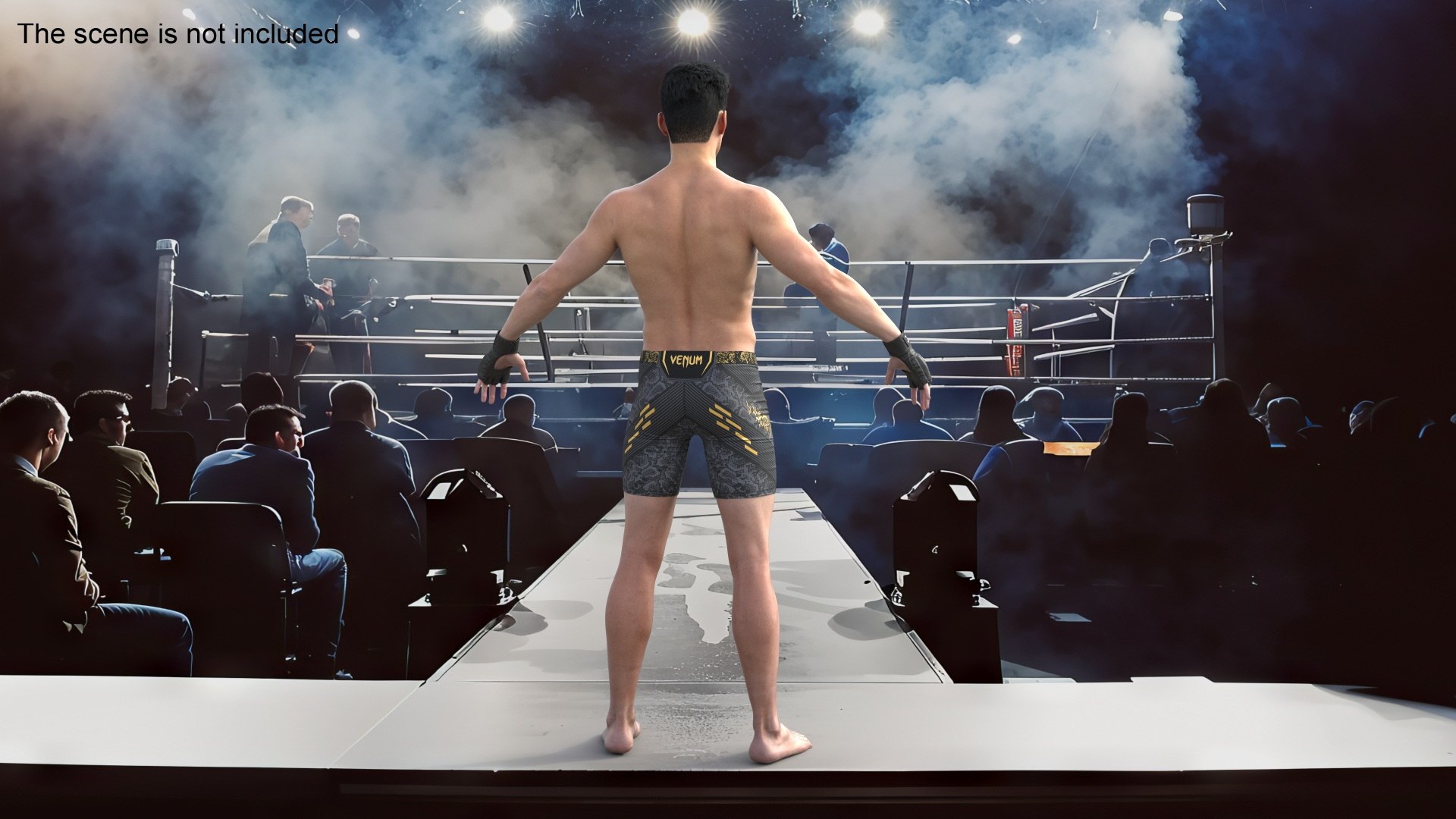 UFC MMA Fighter Character A-Pose Fur 3D Model - TurboSquid 2334010