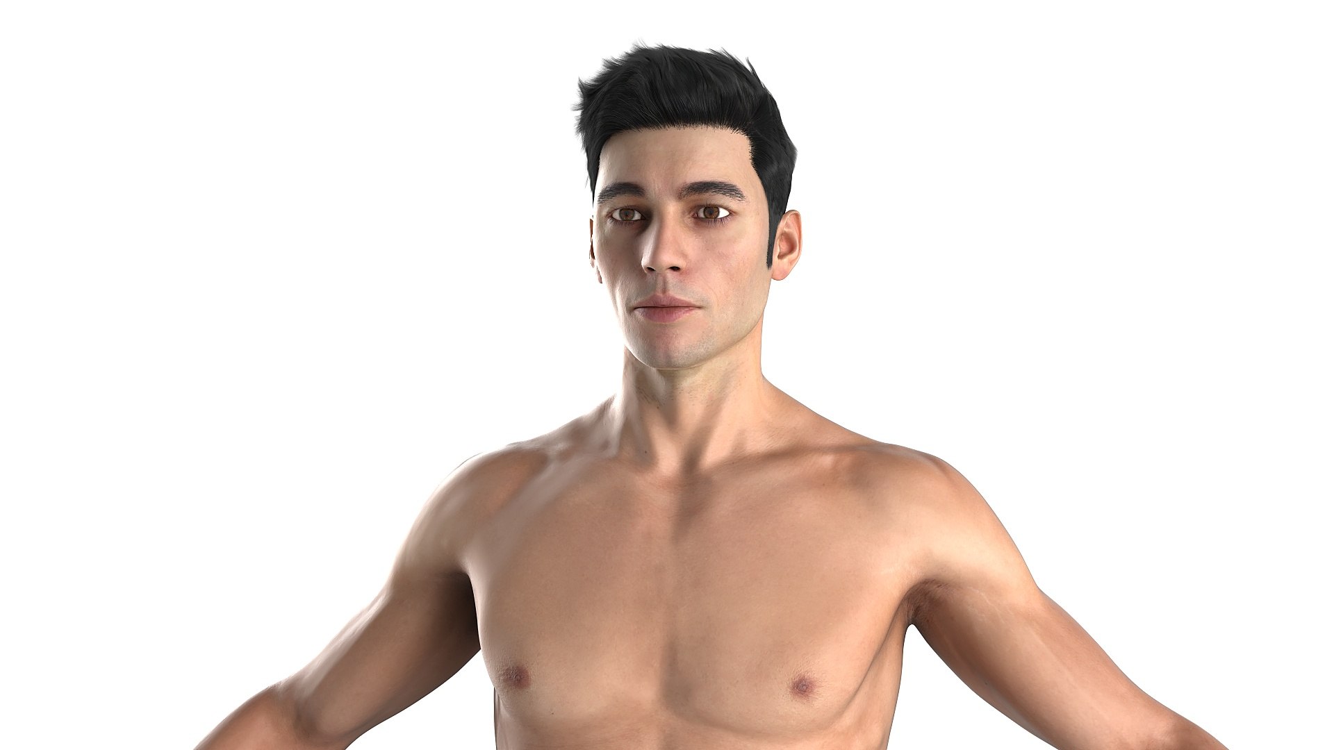 UFC MMA Fighter Character A-Pose Fur 3D Model - TurboSquid 2334010