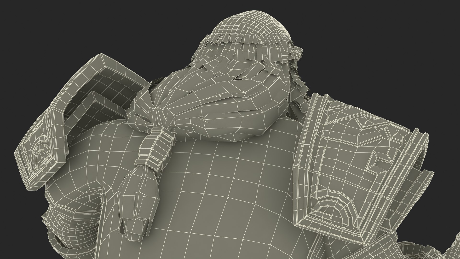 Game Dwarf Character In Battle Pose 3D Model - TurboSquid 2396468