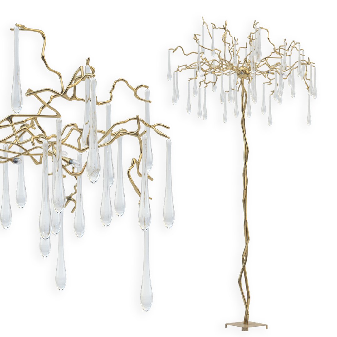 3D Aqua Floor Lamp Serip Model - TurboSquid 1364478