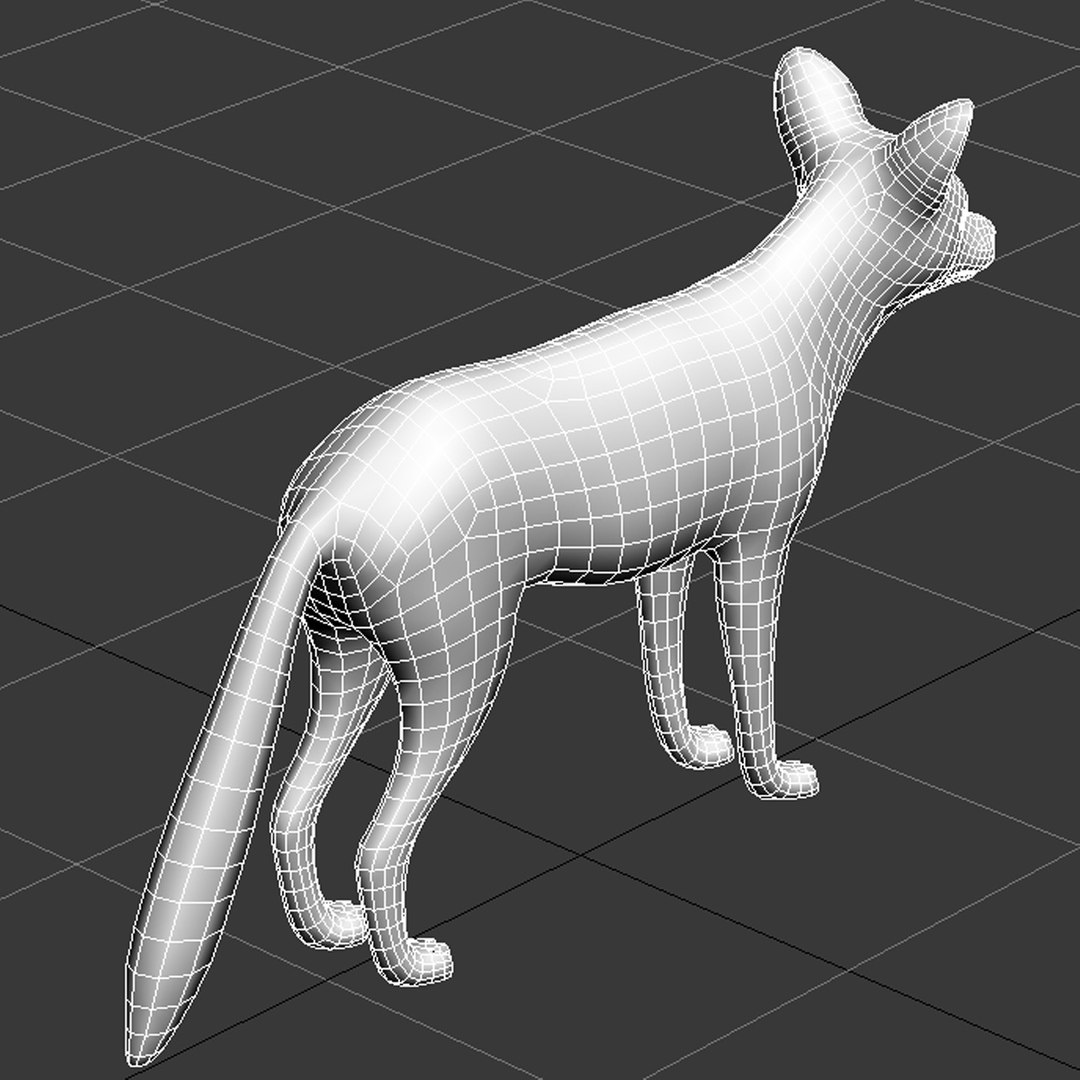 red fox 3d model