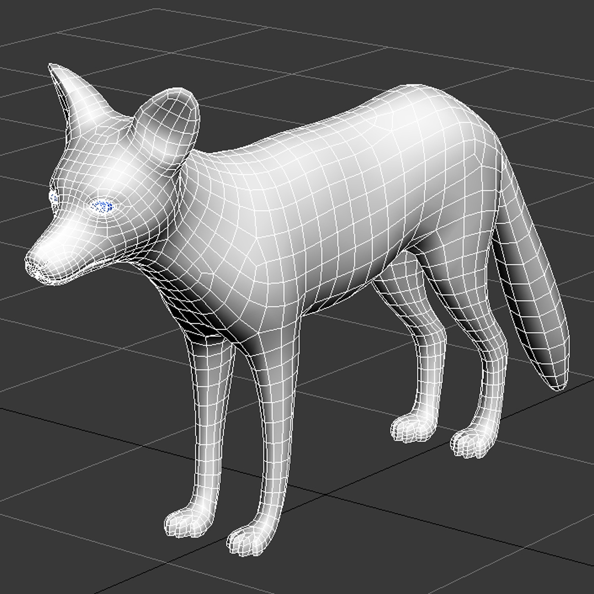 red fox 3d model