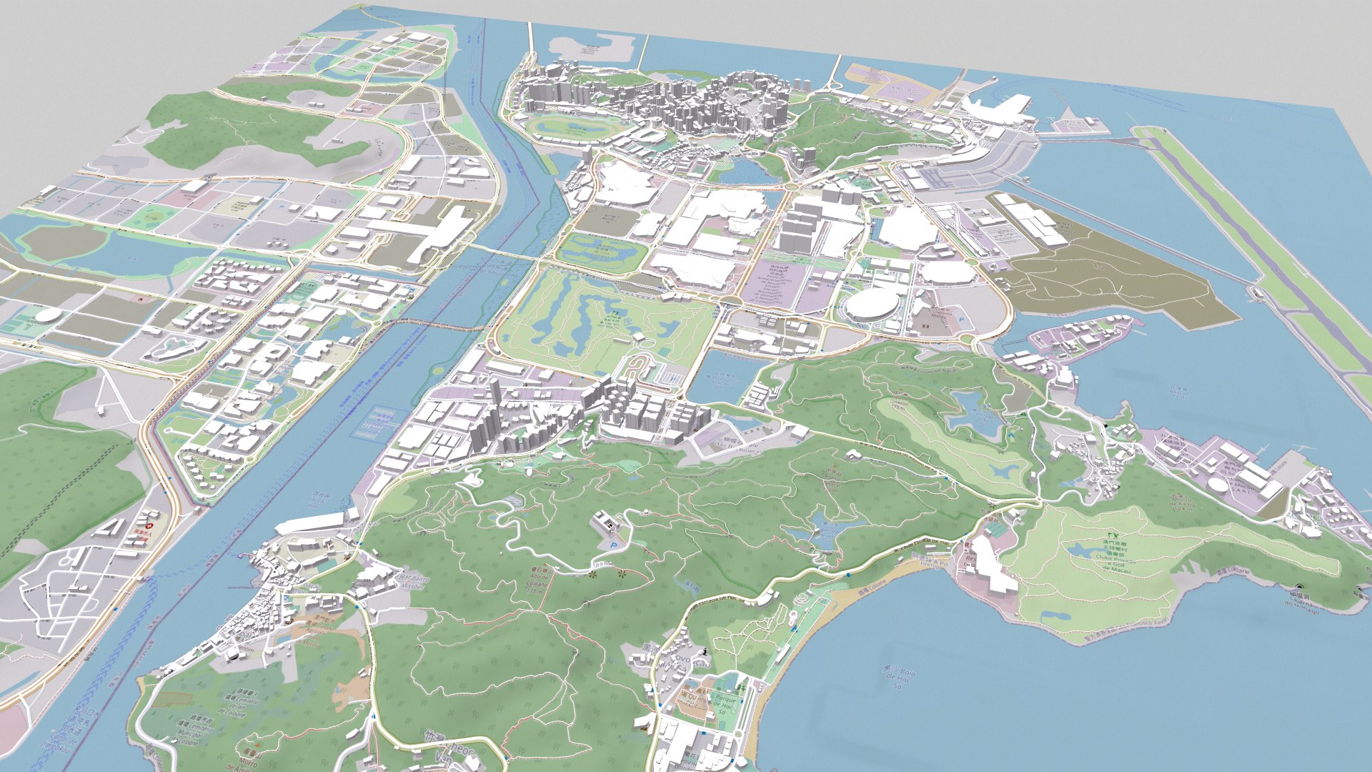 Cityscape Makau China 3D model - TurboSquid 2117620